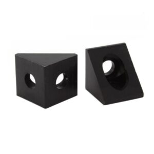 90 Degree Highly Precise Black Oxide Angle Corner Bracket - Orange 3D